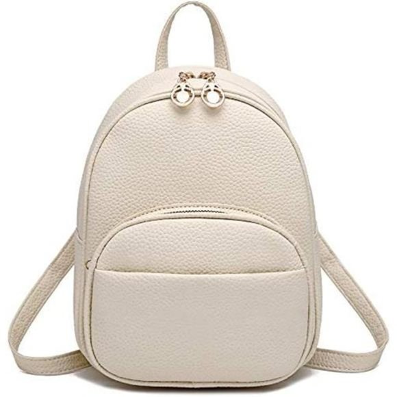 Bags | Little Backpack Bag Small Size Purse Vegan Leather Ivory | Poshmark